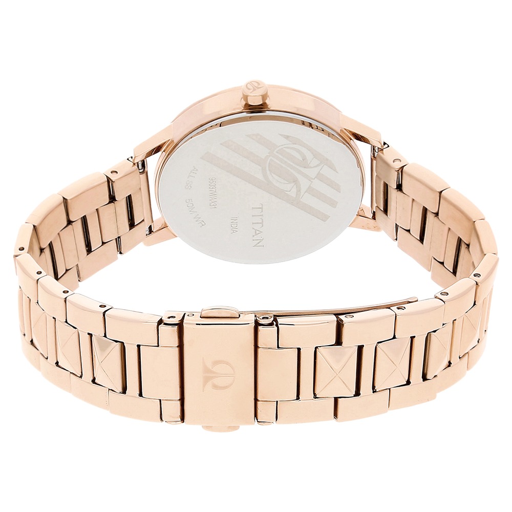Buy Online Titan Purple Past ModernRose Gold Dial Analog Stainless ...