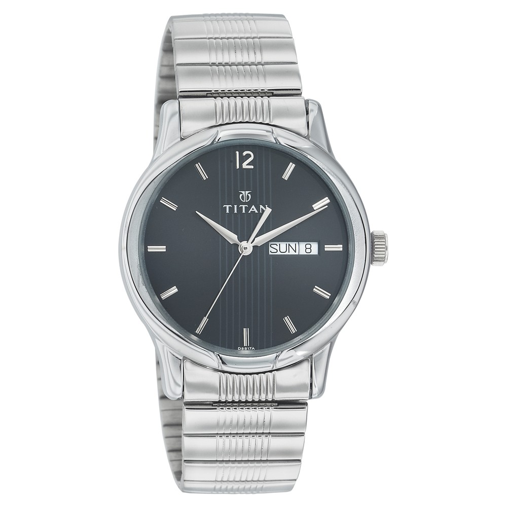 Buy Online Titan Quartz Analog with Day and Date Black Dial Watch for ...